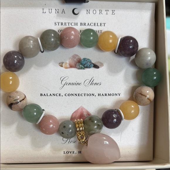 Luna Norte | Jewelry | Nwt Viral Luna Norte Rose Quart Stretch Bracelet ...